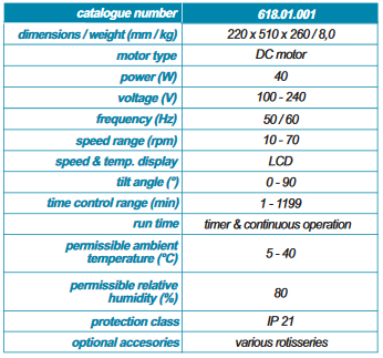 ROTATOR - “horizontal” - “LCD display” - JVL Labs Laboratory Equipment